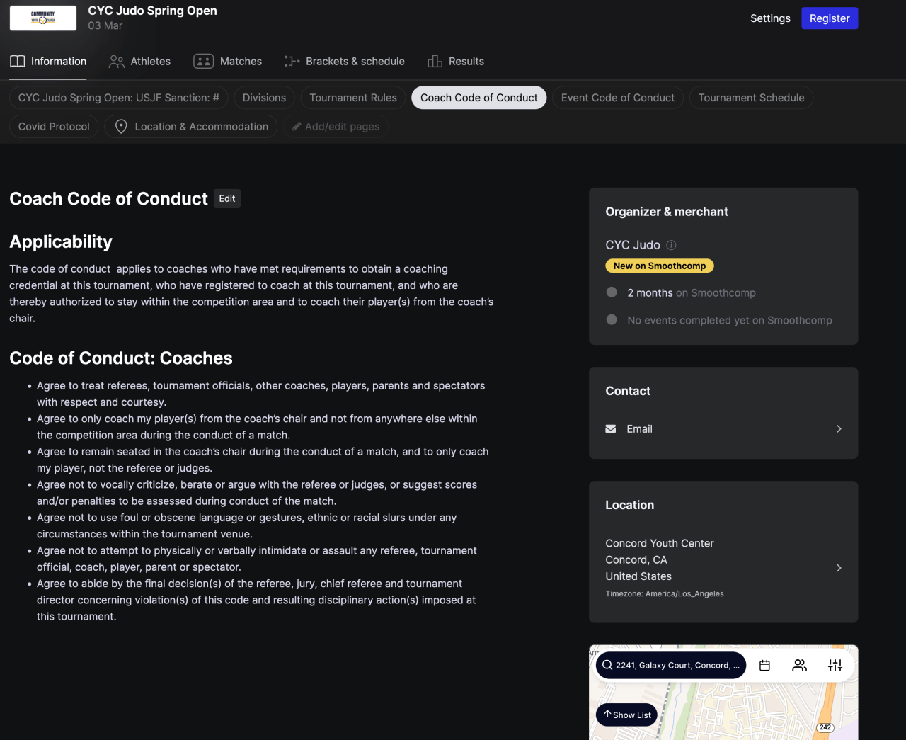 Smoothcomp Competition Templates | United States Judo Federation