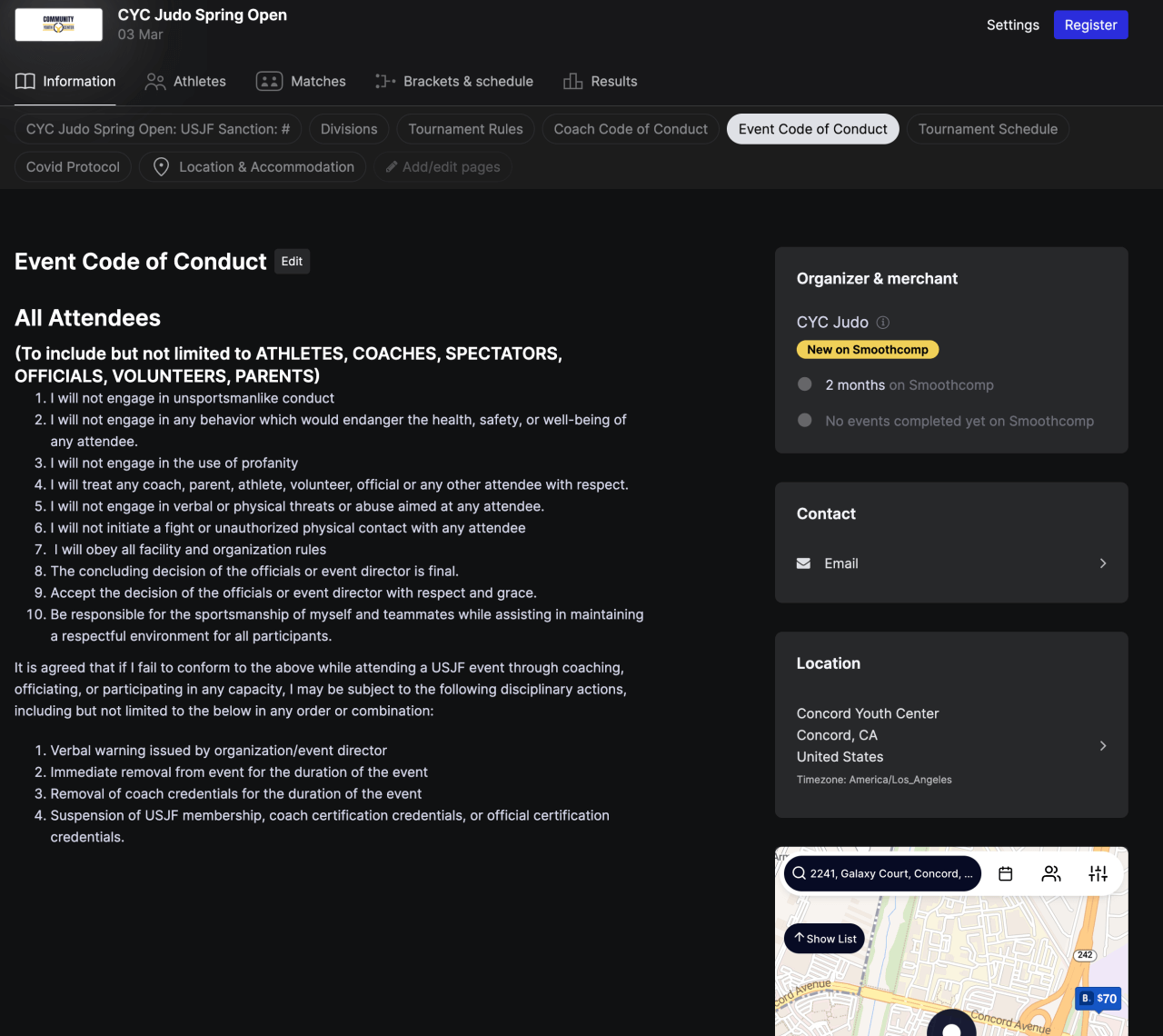 Smoothcomp Competition Templates | United States Judo Federation